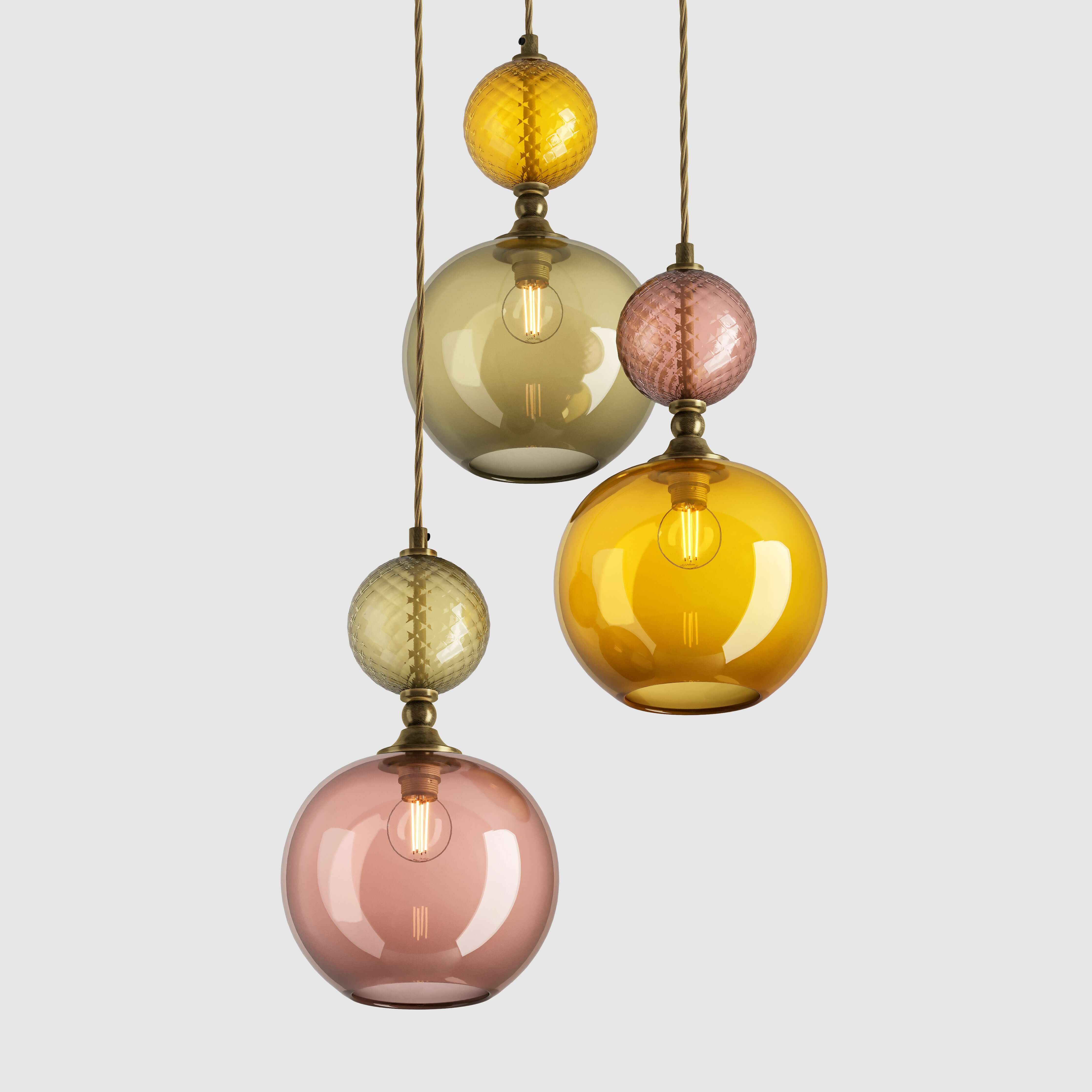 Pop Light Standard - Warm, 3 Drop Cluster